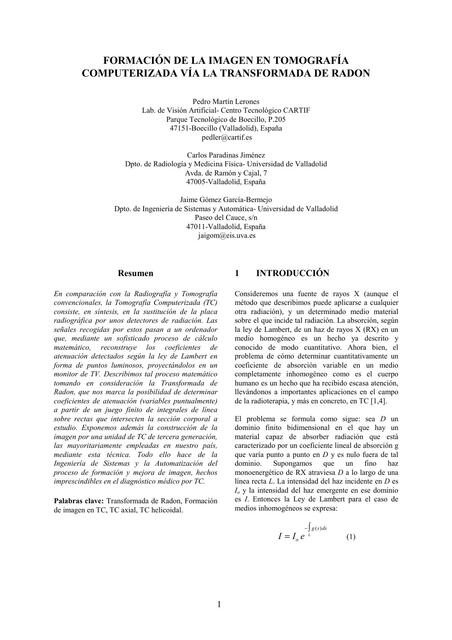 Transformada de Radon | Jesica Soledad | uDocz