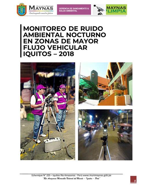 MONITOREO DE RUIDO AMBIENTAL NOCTURNO EN IQUITOS | Cesar Augusto Macedo ...