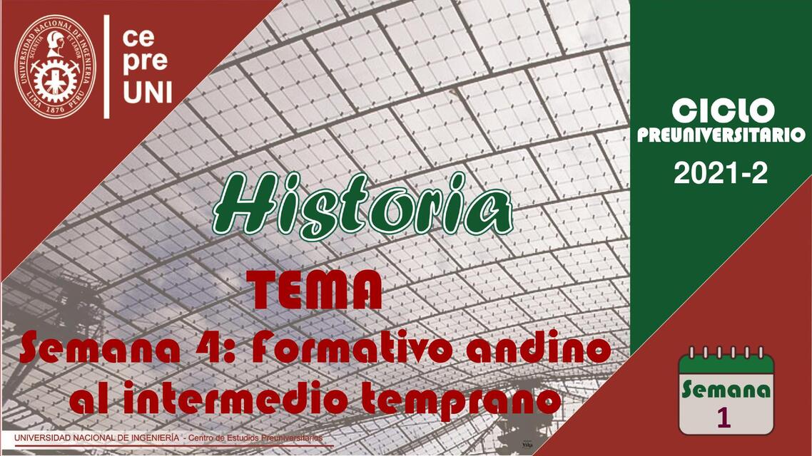 Formativo andino al intermedio temprano | Apuntes PreUniversitarios | uDocz