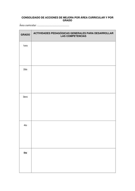 ACCIONES DE MEJORA | Emi Kim | uDocz