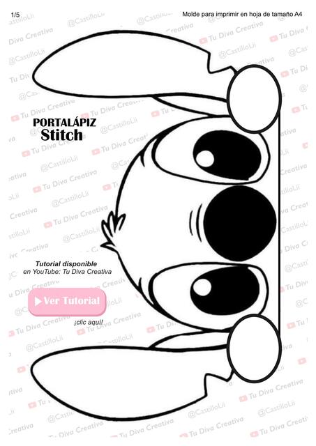 MOLDE 3 Manualidades de Stitch | Elena | uDocz