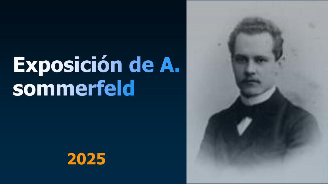 biografia breve de arnold sommerfeld modelo atomico | Camila Llanos | uDocz