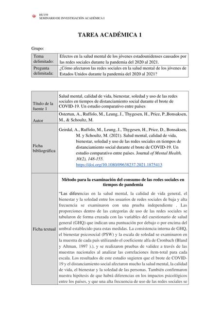 TA1 Tarea Academica 1 - Grupo 3 | Marlon | uDocz