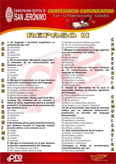 LENGUAJE II REPASO | Albert | uDocz