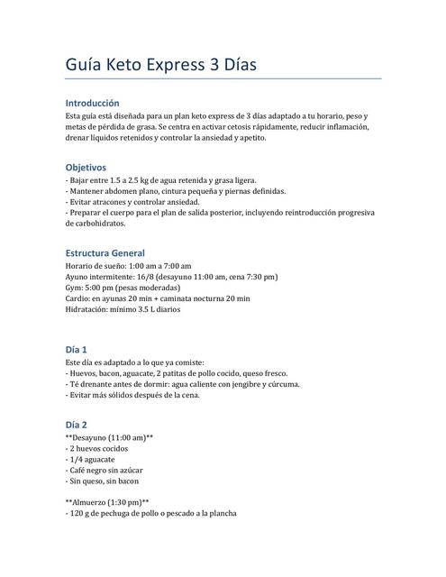 Guia Keto Express 3 Dias | Valery | uDocz