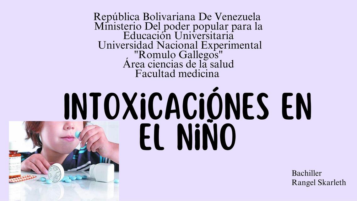 intoxicaciones en el nino pptx | Skarleth Rangel | uDocz
