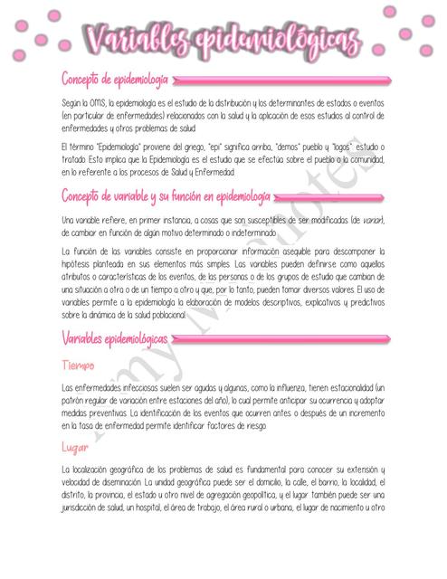 Variables epidemiológicas by Amy Mednotes | Amy_Mednotes | uDocz