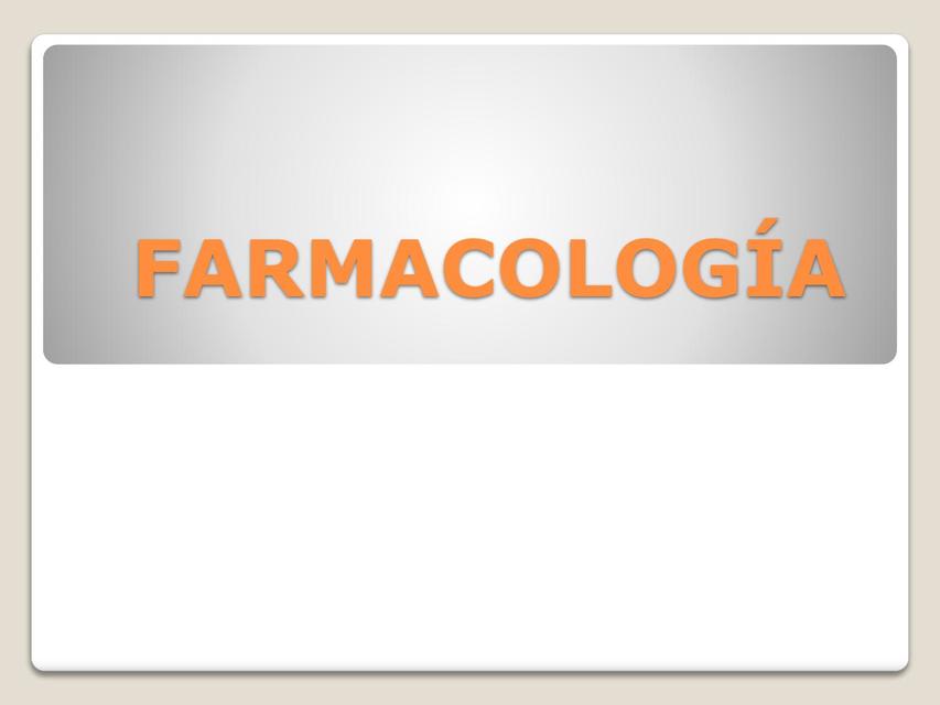 Farmacología | uDocz