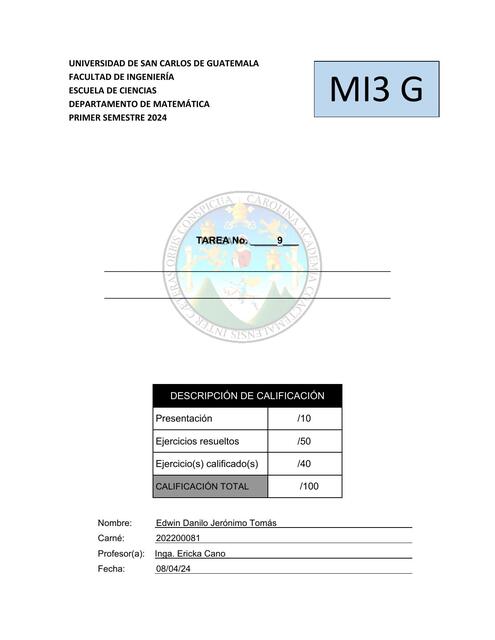 MI3G T9 | EDWIN DANILO | uDocz