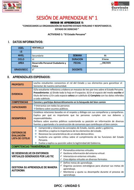 1 DPCC SES 1 UNI 5 SEM 01 | Abran | uDocz