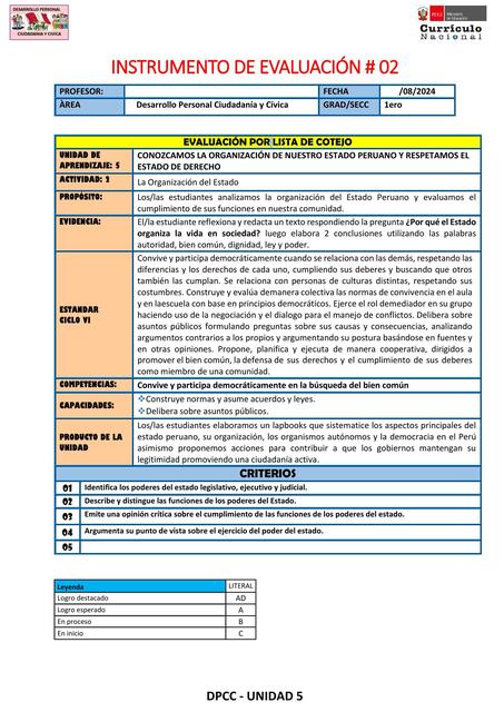 1 DPCC LC ACT 2 UNI 5 SEM 02 | Abran | uDocz