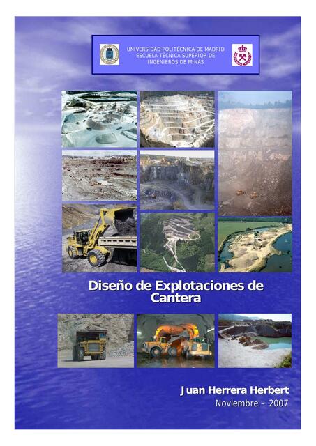 Manual De Dise O De Explotaciones De Cantera | Ing Jaime Espinoza Skinfield | uDocz