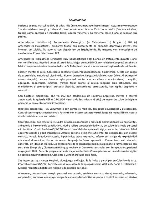 CASO CLINICO | Gladys | uDocz