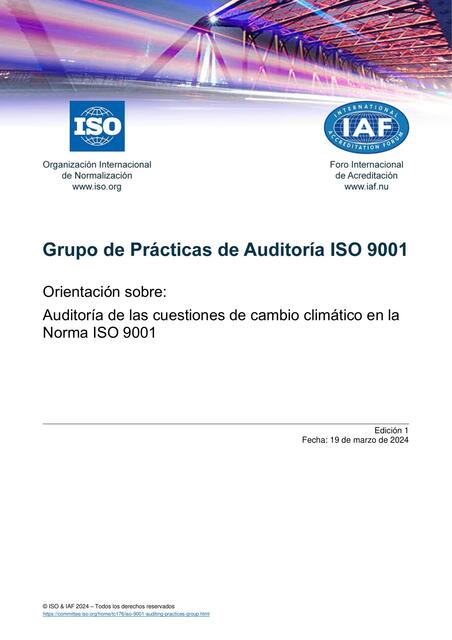 Auditoría de las cuestiones de cambio climático IS | Carmen | uDocz