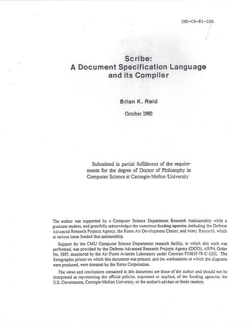 Scribe: A Document Specification Language And Its Compiler (1980) [Pdf] | HackerNews | uDocz
