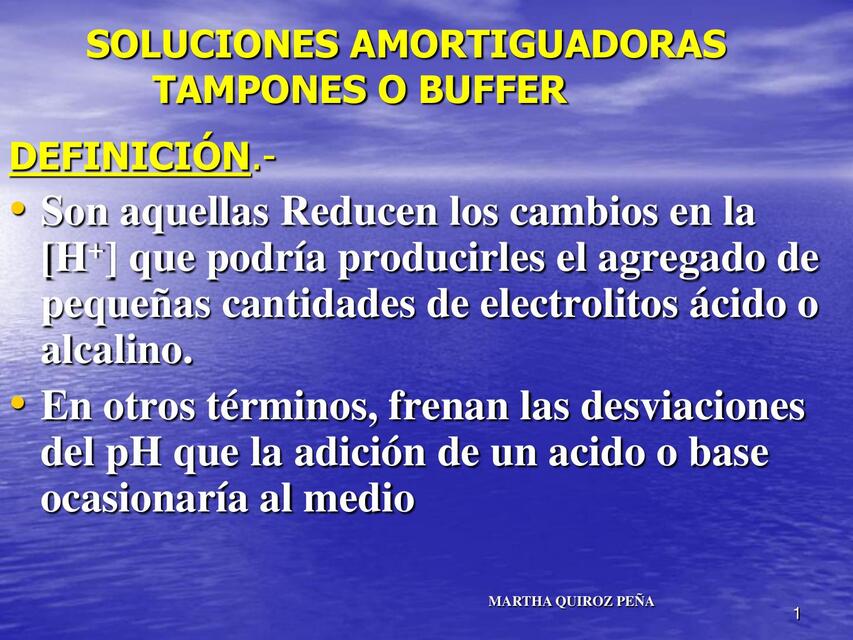 3 TEMA 3 SOLUCIONES AMORTIGUADORAS BUFFER O TAMPON | Erick | uDocz