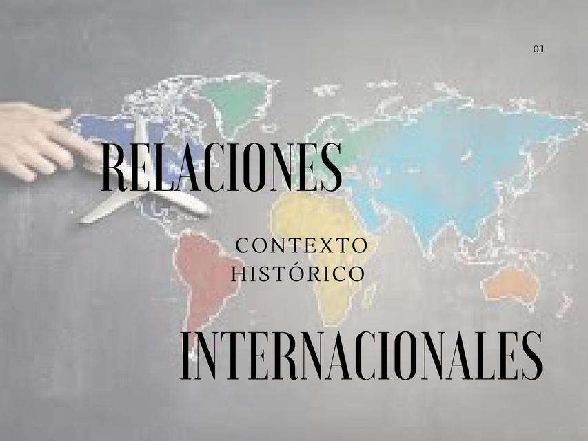 Contexto Histórico de las Relaciones Internacionales