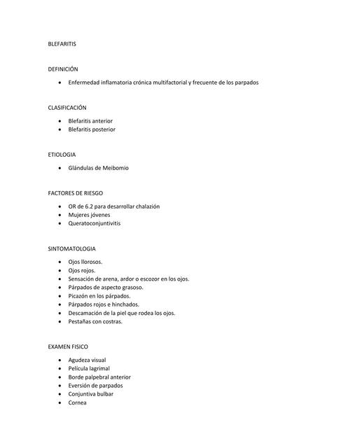 Blefaritis | Fátima Vásquez | uDocz