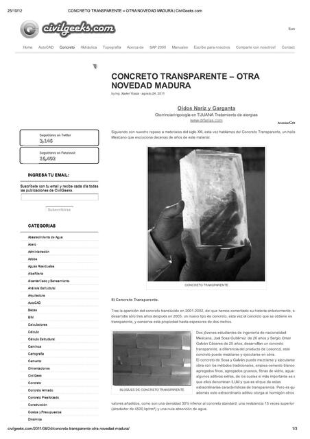 Concreto Transparente | Ing Jaime Espinoza Skinfield | uDocz