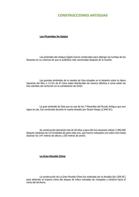CONSTRUCCIONES ANTIGUAS | Alexa Quiroz | uDocz