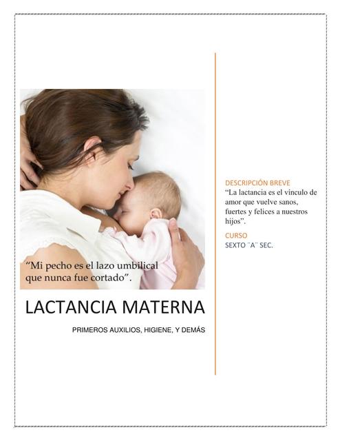 LACTANCIA MATERNA B | Alexa Quiroz | uDocz