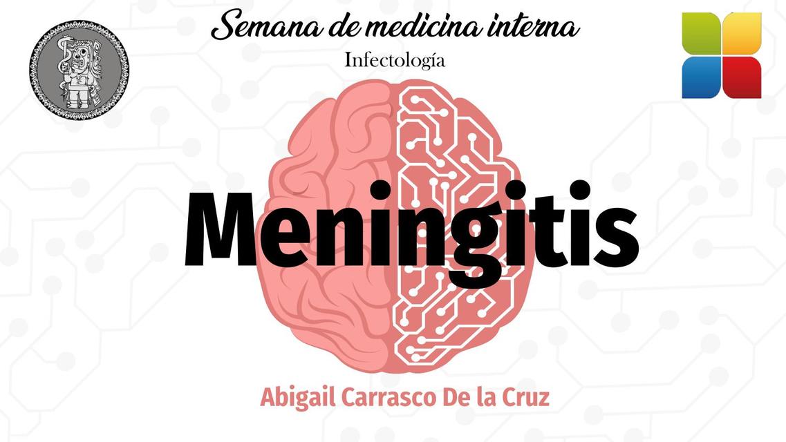 Meningitis aguda Infectología Neurología Apuntes médicos Perú ...
