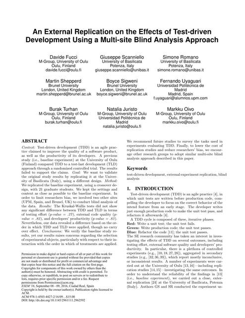 An External Replication On The Effects Of Test Driven Development [pdf] Hackernews Udocz