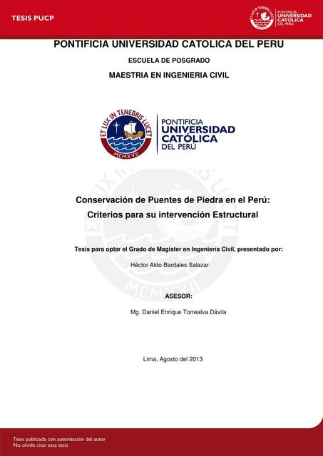 Bardales Hector Puentes Piedra Peru Criterios Intervencion Estructural ...