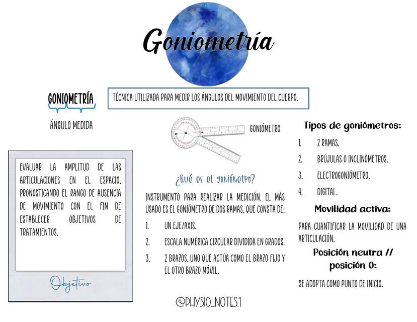 Goniometría | Physio Notes | uDocz