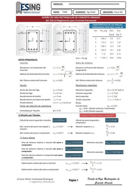 Diseño de Viga Rectangular | Deisy M S | uDocz