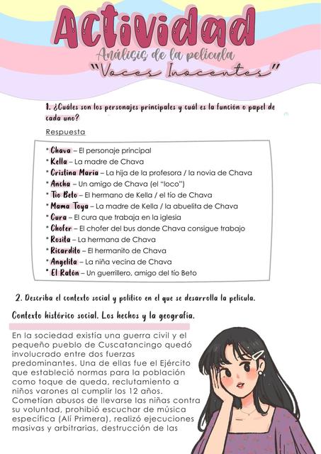 Análisis dela Película Voces Inocentes | rosite park | uDocz