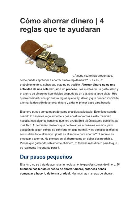 C Mo Ahorrar Dinero Hjh | edwin de la cruz mancha | uDocz