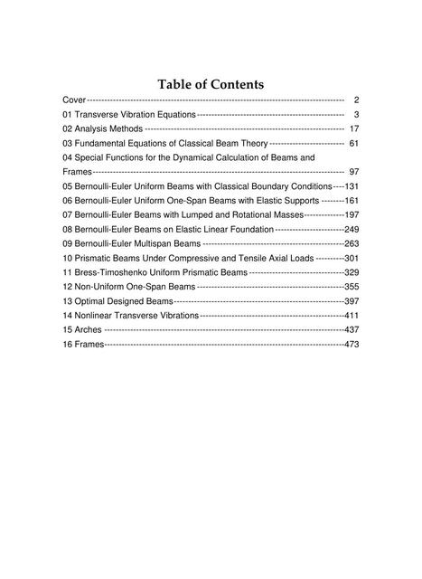 Formulas for Structural Dynamics | Mauricio Fernandez | uDocz