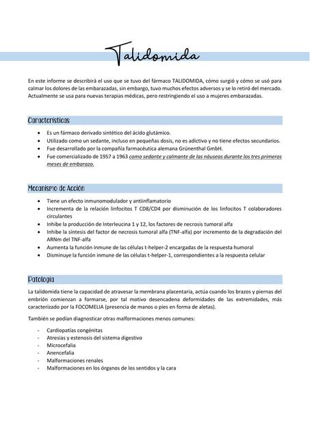 Taliomida | María José Gutiérrez Hurtado | uDocz