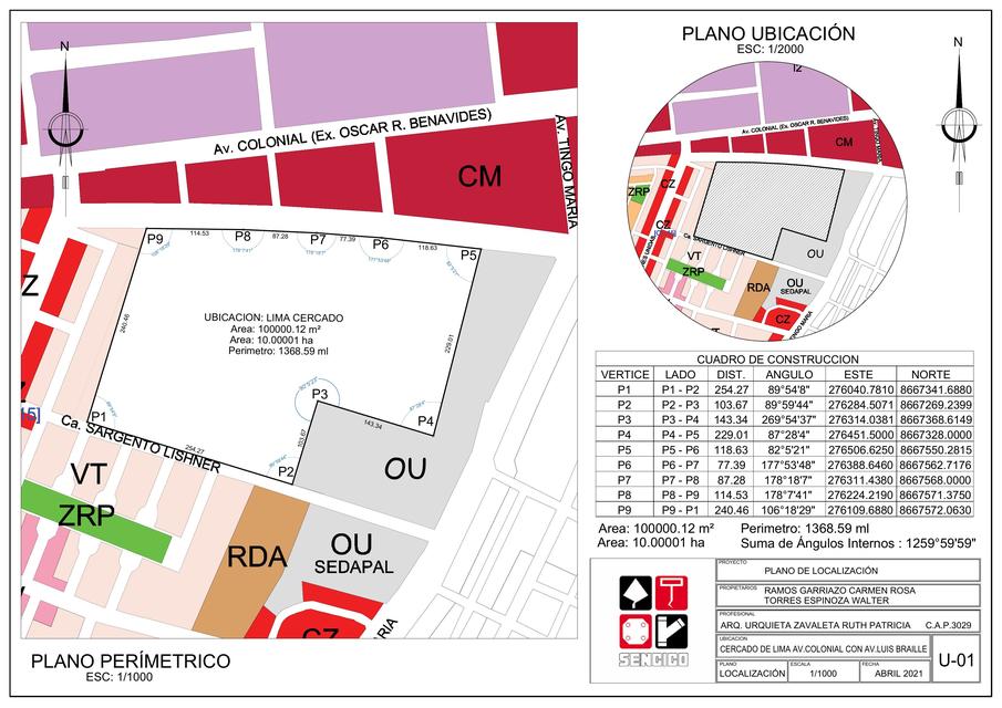Plano Perimétrico | walter Torres Espinoza | uDocz
