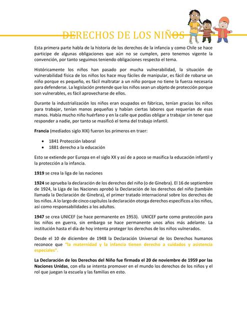 Derechos De Los Niños