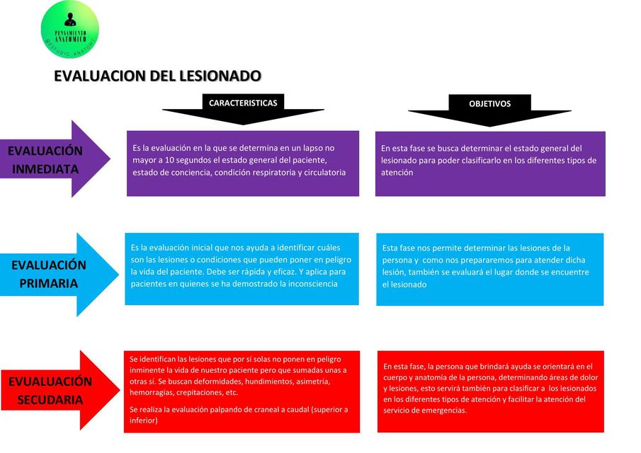 Evaluación del lesionado | PENSAMIENTO ANATÓMICO | uDocz Evaluación del lesionado | PENSAMIENTO ANATÓMICO | uDocz