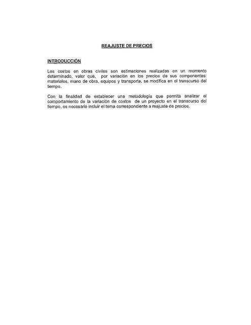 Reajuste de Precios | Joan Alberto Castillo | uDocz