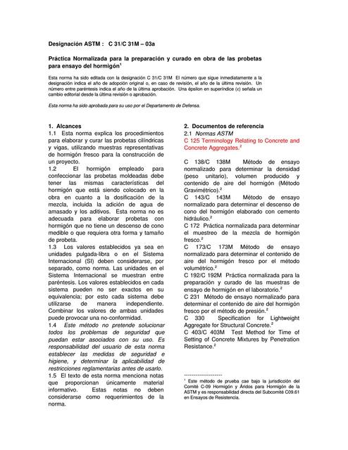 Astm C 31 03a Llenado De Probetas