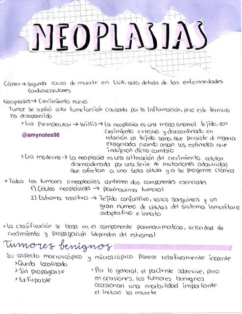 Neoplasias | Amy_Mednotes | uDocz Neoplasias | Amy_Mednotes | uDocz