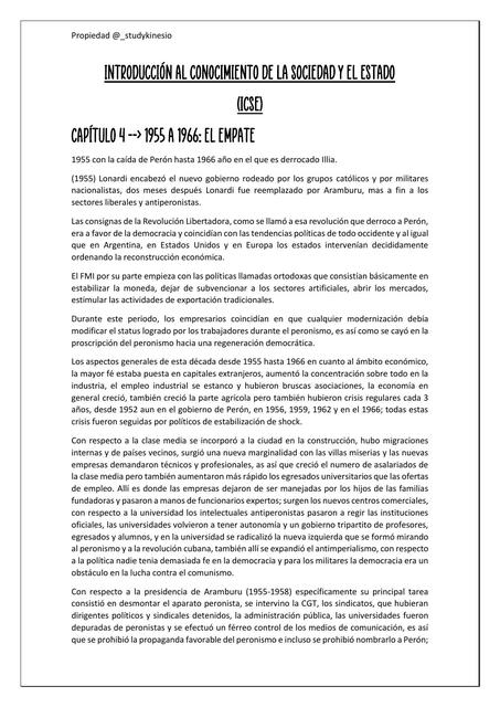 El empate 1955-1966 (icse breve historia contemporanea de la argentina ...