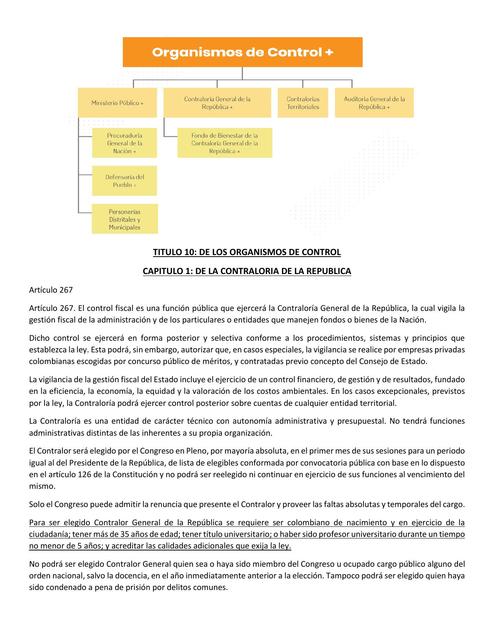 Organismos de Control | Jose Miguel Lázaro Arévalo | uDocz