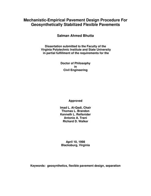 Mechanistic Empirical Pavement Design | Foster Gonzales | uDocz