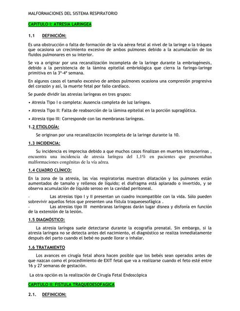 EMBRIOLOGIA de la Atresia Laringea | Canbora.med | uDocz