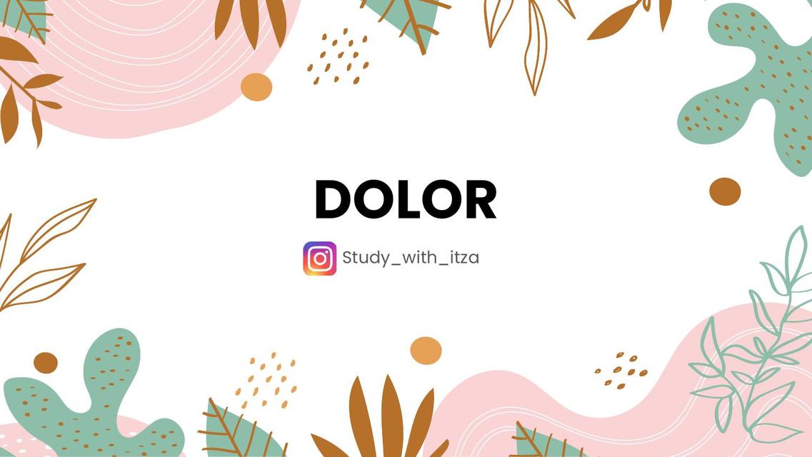 Dolor | Studywithitza | uDocz