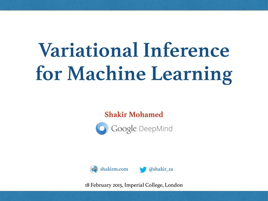 Variational Inference For Machine Learning [pdf] Hackernews Udocz