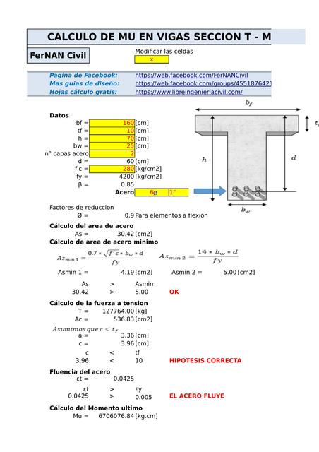 Cálculo de Vigas T | Juan Peves | uDocz