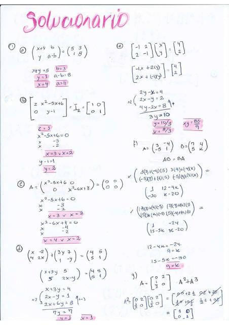Solucionario de matrices | uDocz