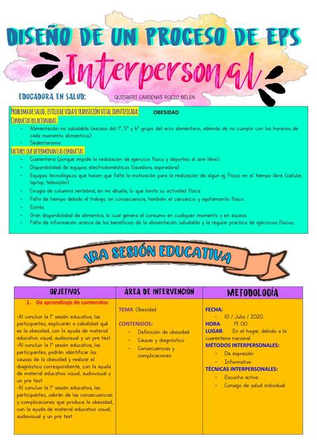 Diseño de un Proceso de EPS | QUISBERT CARDENAS ROCIO BELEN | uDocz