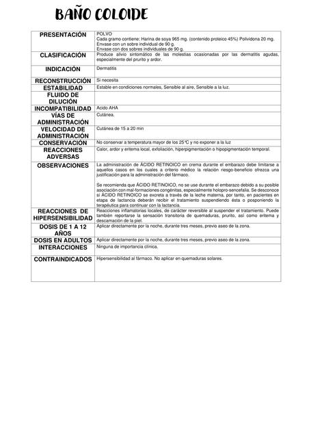 Baño coloide | Ariana Saide Alvarez Aguilar | uDocz